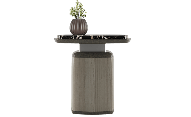 Frato Nagano Side Table | Minimalist Wood & Marble Accent Table | Frato