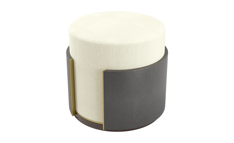 Burgos Stool | Velvet Upholstery with Brushed Brass Accent by Frato | Frato