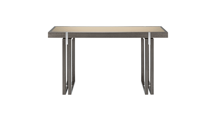 Frato Seoul Console – Wood Veneer, Stainless Steel, & Bronze Mirror | Frato