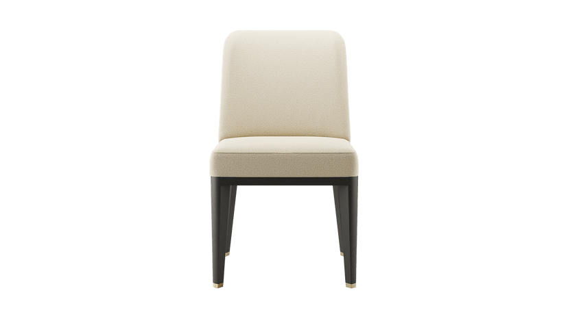 Thames Chair | Monochrome Elegance with Brass Accents by Frato | Frato