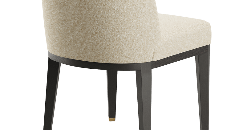 Thames Chair | Monochrome Elegance with Brass Accents by Frato | Frato