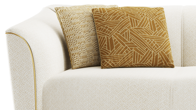 Dover Sofa | Luxe Tuxedo Design with Brushed Brass by Frato | Frato
