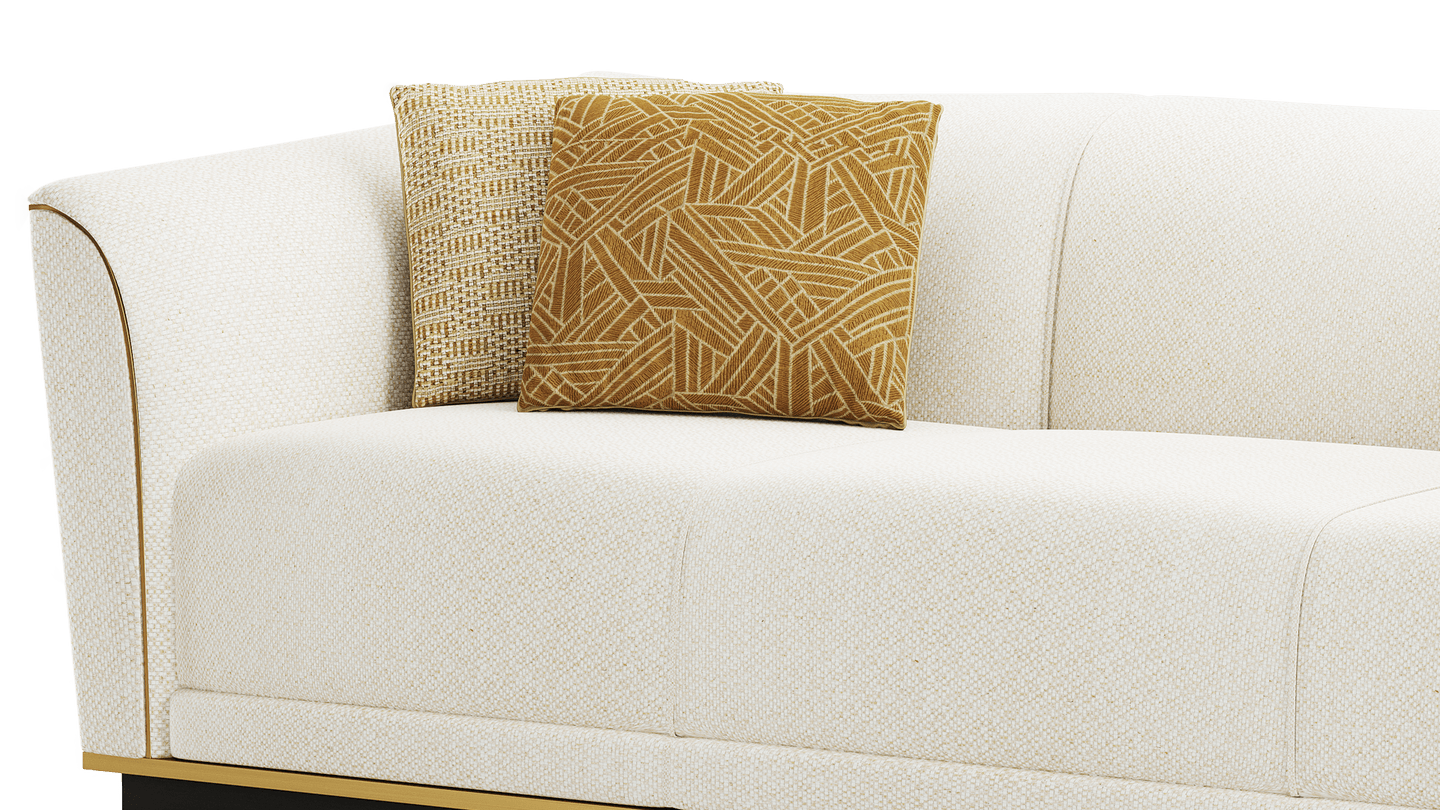 Dover Sofa | Luxe Tuxedo Design with Brushed Brass by Frato | Frato