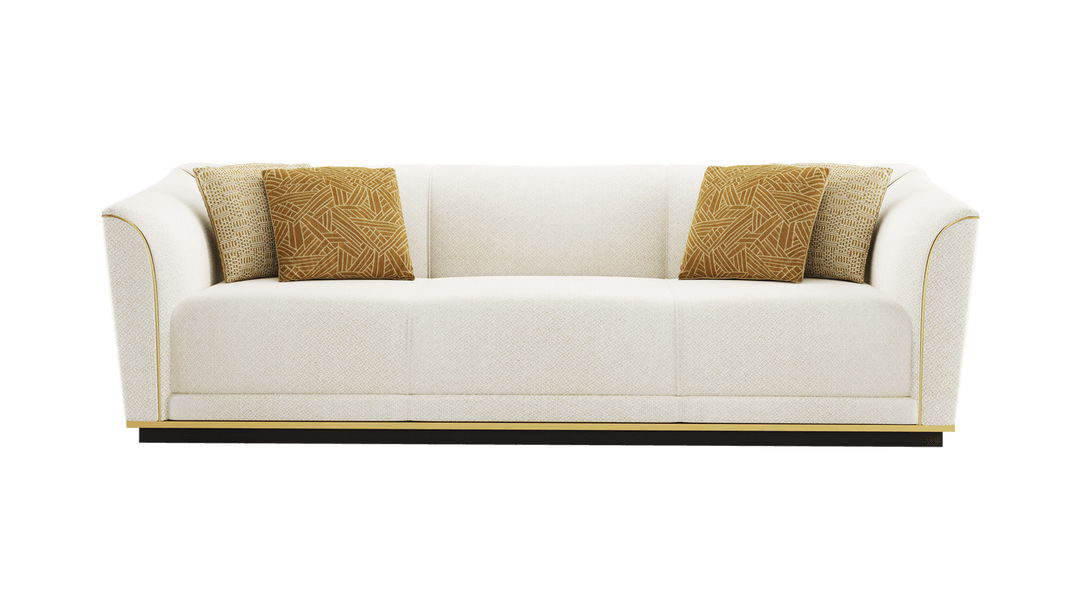 Dover Sofa | Luxe Tuxedo Design with Brushed Brass by Frato | Frato
